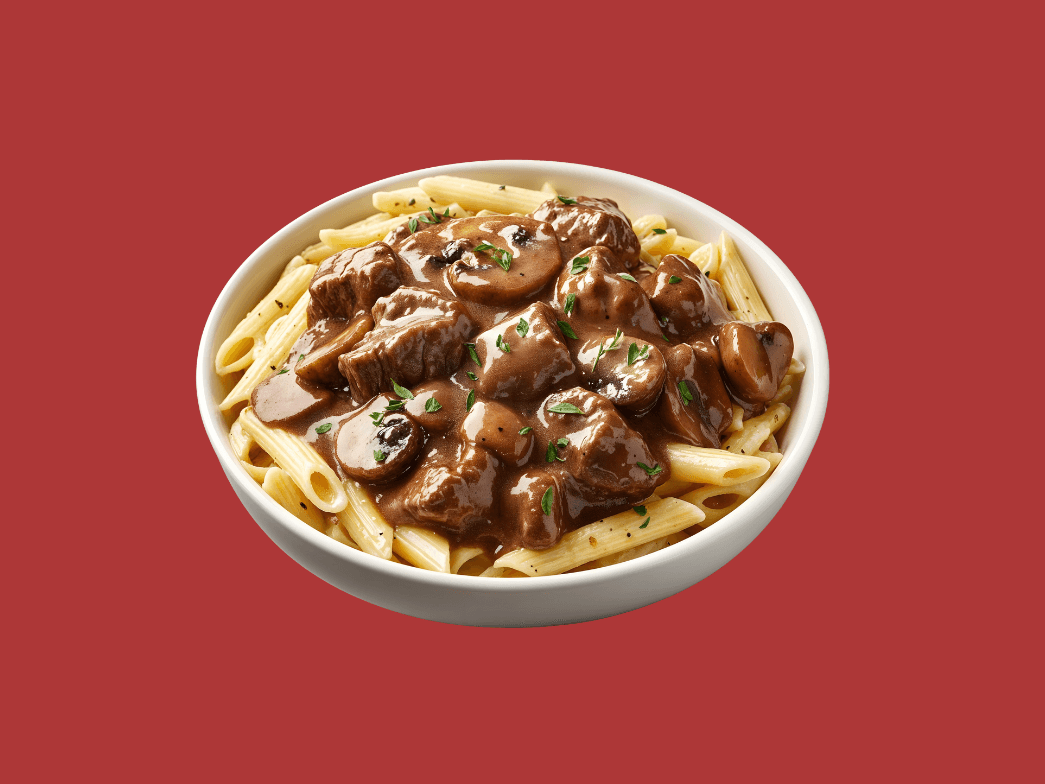 Beef Stroganoff with Penne Pasta - Cirka Catering - Cirka Catering ...