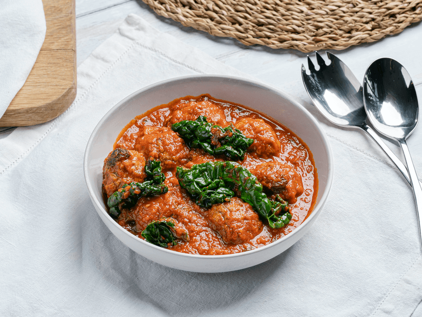 Wagyu beef and pork Sicilian meatballs with grana Padano, pine nuts and ...
