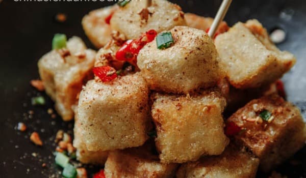 Crispy Salt and Pepper Tofu on a Bed of Shredded Vegetables - Under The ...